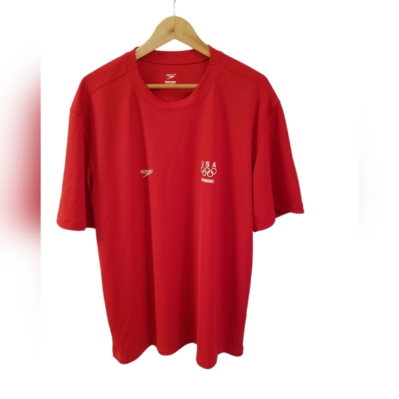 Speedo | Shirts | Speedo Mens Usa Olympics Swimming Performance Red ...